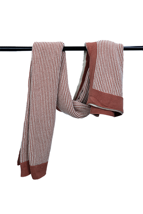 Abrazo Orange Knitted Throw - furnish n flourish